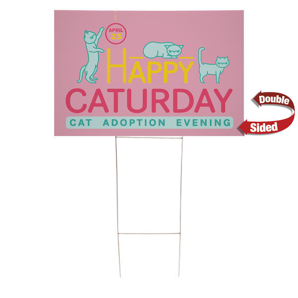 24" x 18" Double-Sided Corrugated Plastic Sign Kit