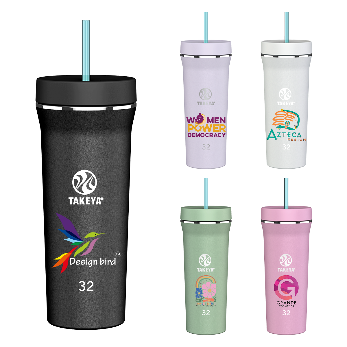 Takeya® Full Color Straw Tumbler - 32 oz.